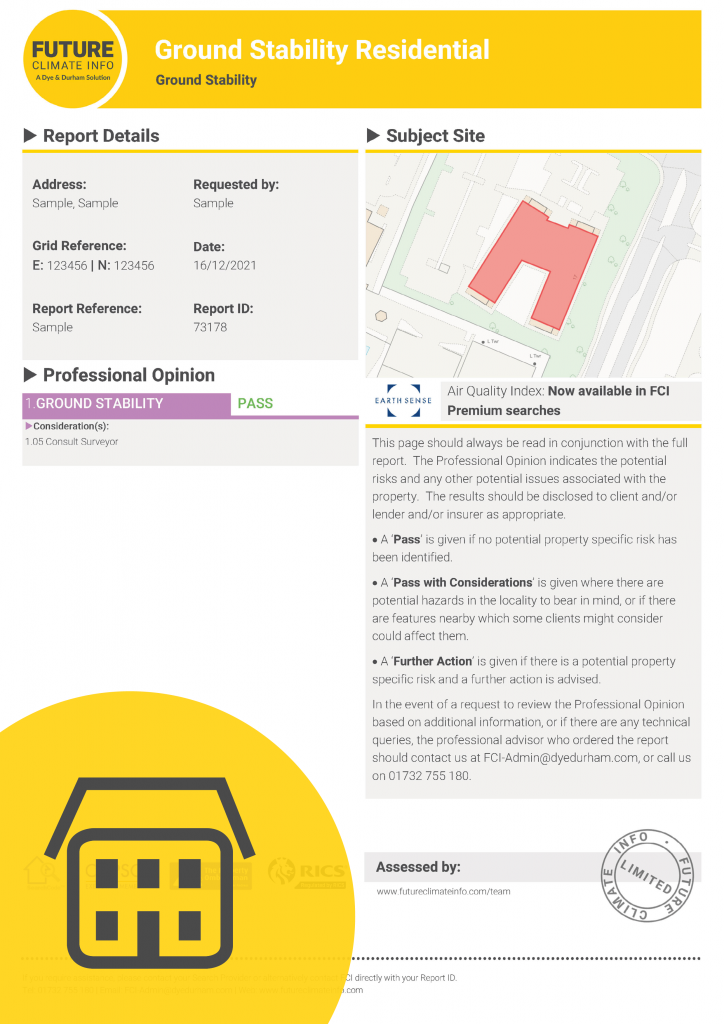 FCI Residential Ground Stability - Future Climate Info